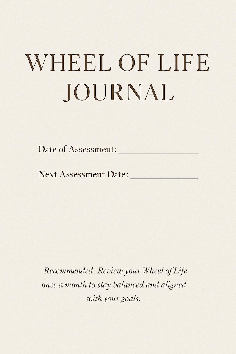 Wheel of Life Printable | Self-assessment Tool | Life Balance Worksheet ...