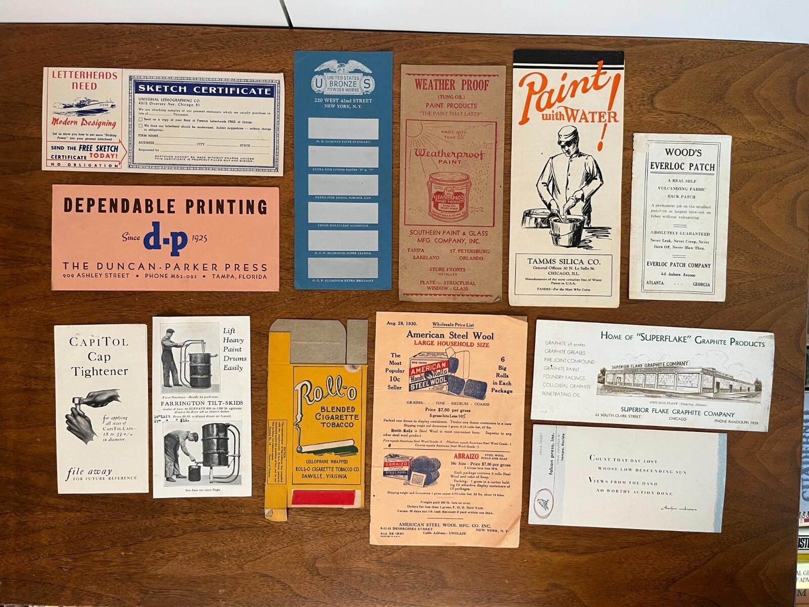 Vintage Print Shop Sample Lot • Typography & Packaging Design – 23 Pcs ...