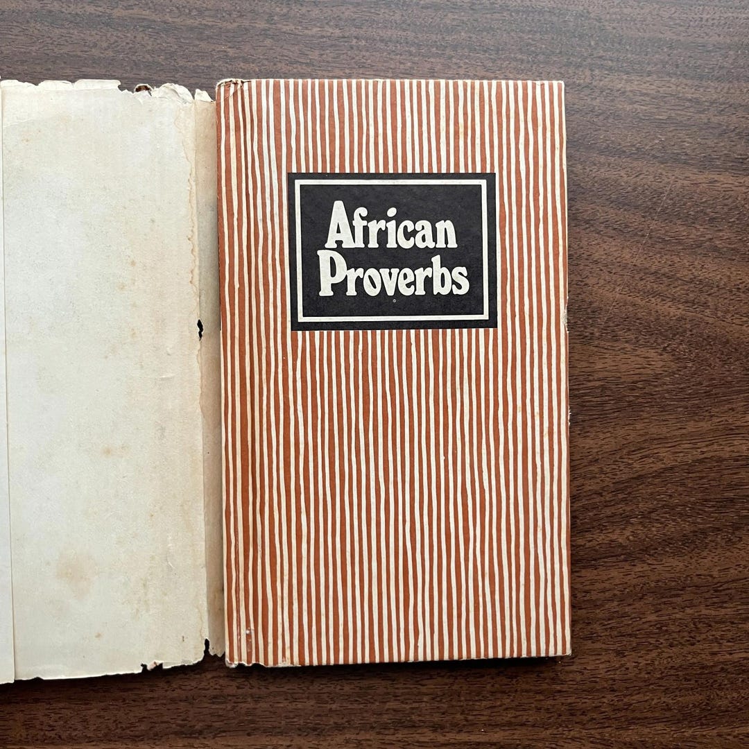 African Proverbs Charlotte Wolf Leslau 1985 Peter Pauper Press Dust ...