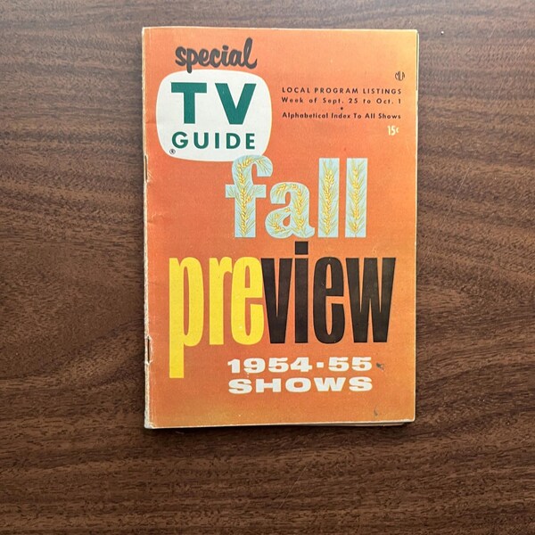 Vintage Tv Guide - Etsy