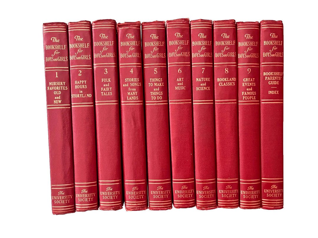 The Bookshelf for Boys and Girls ~ 1960 ~ Complete Set of 9 + Parent ...