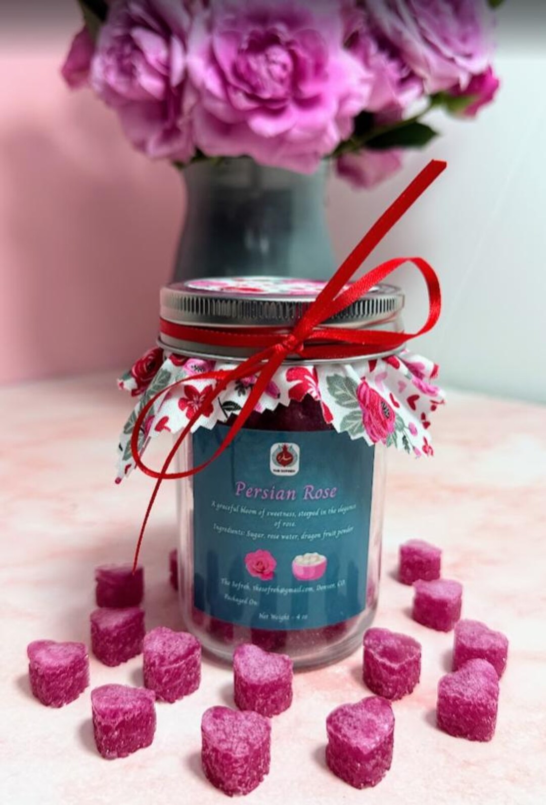 Persian Rose Heart Sugar Cubes – Valentine’s & Anniversary Gift, Rose ...