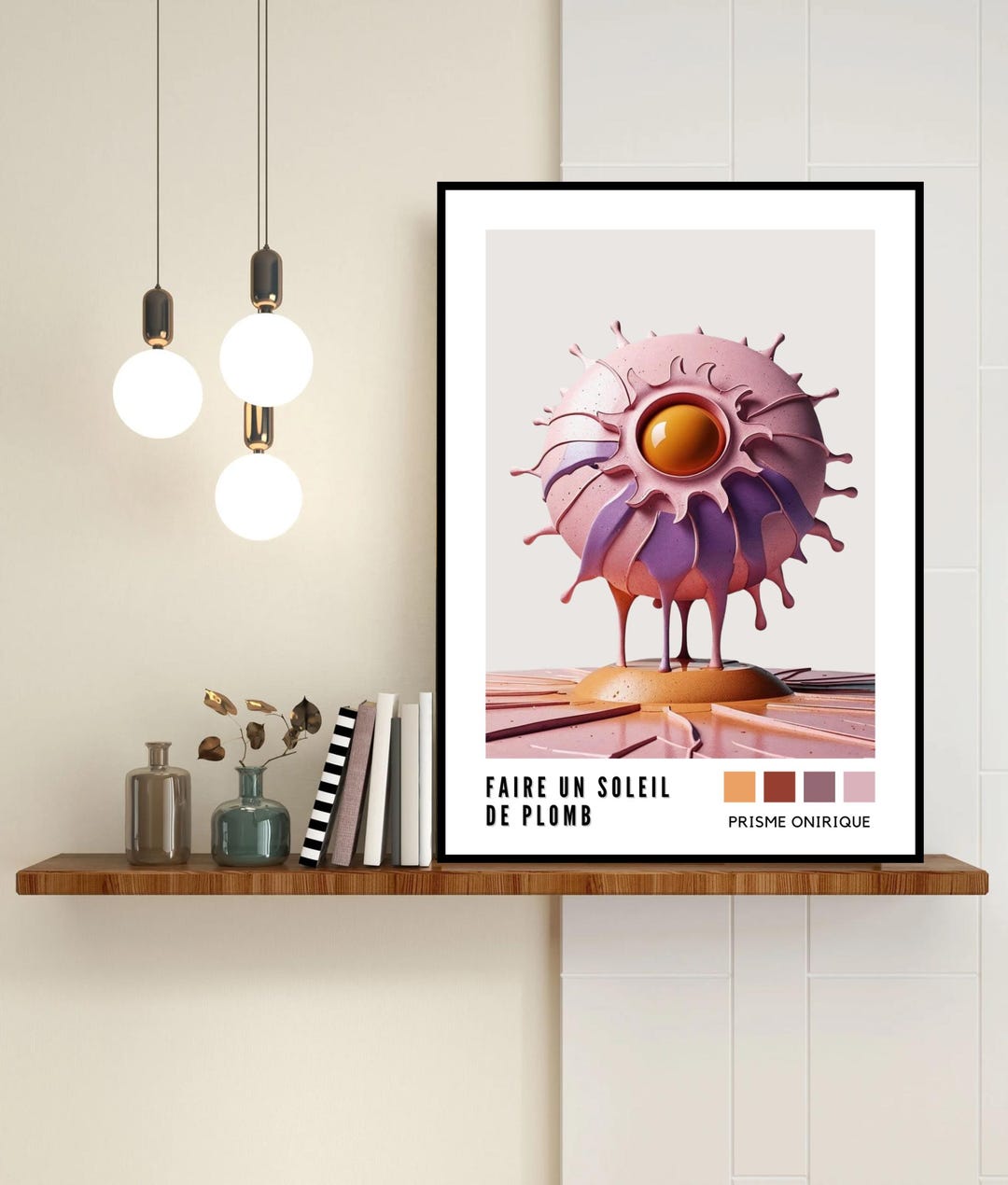 Surreal and Dreamlike Poster, "making a Blazing Sun", Digital Download ...