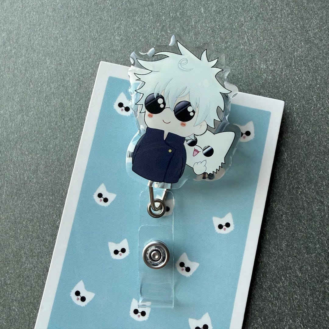 Gojo Badge Reel Acrylic Epoxy – JJK Badge - Etsy