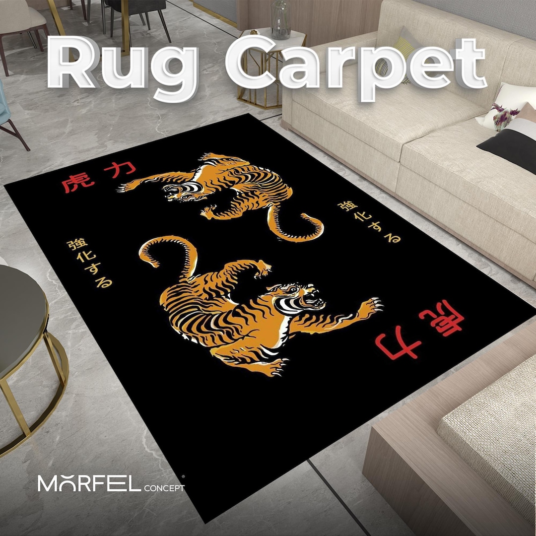 Tiger Area Rug: Korean Martial Arts Decor, Dojo Gym Carpet - Etsy