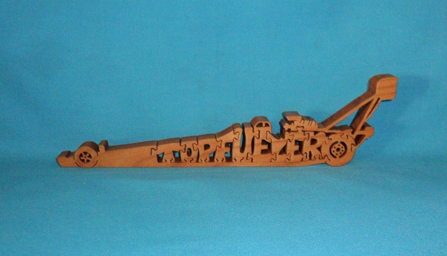 Top Fueler Dragster Handmade Wooden Scroll Saw Puzzle - Etsy
