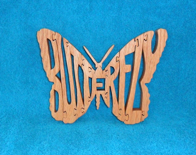 Butterfly Scroll Saw Wooden Puzzle - Etsy