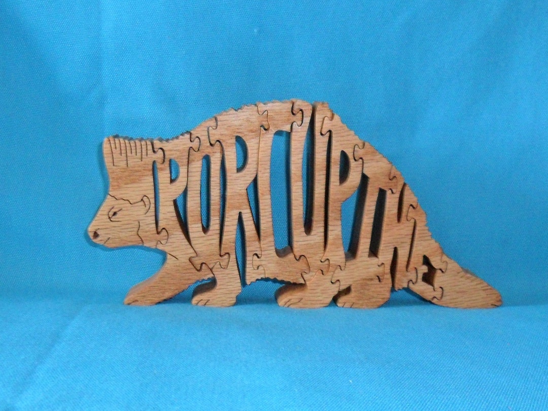 Porcupine Wooden Scroll Saw Puzzle - Etsy