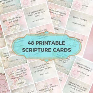Printable Scripture Cards | 48 Prayer Cards for Junk Journals ...