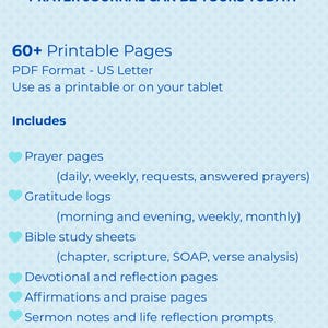 The Most Inspiring Prayer Journal, Printable Bible Study Journal, 60 ...