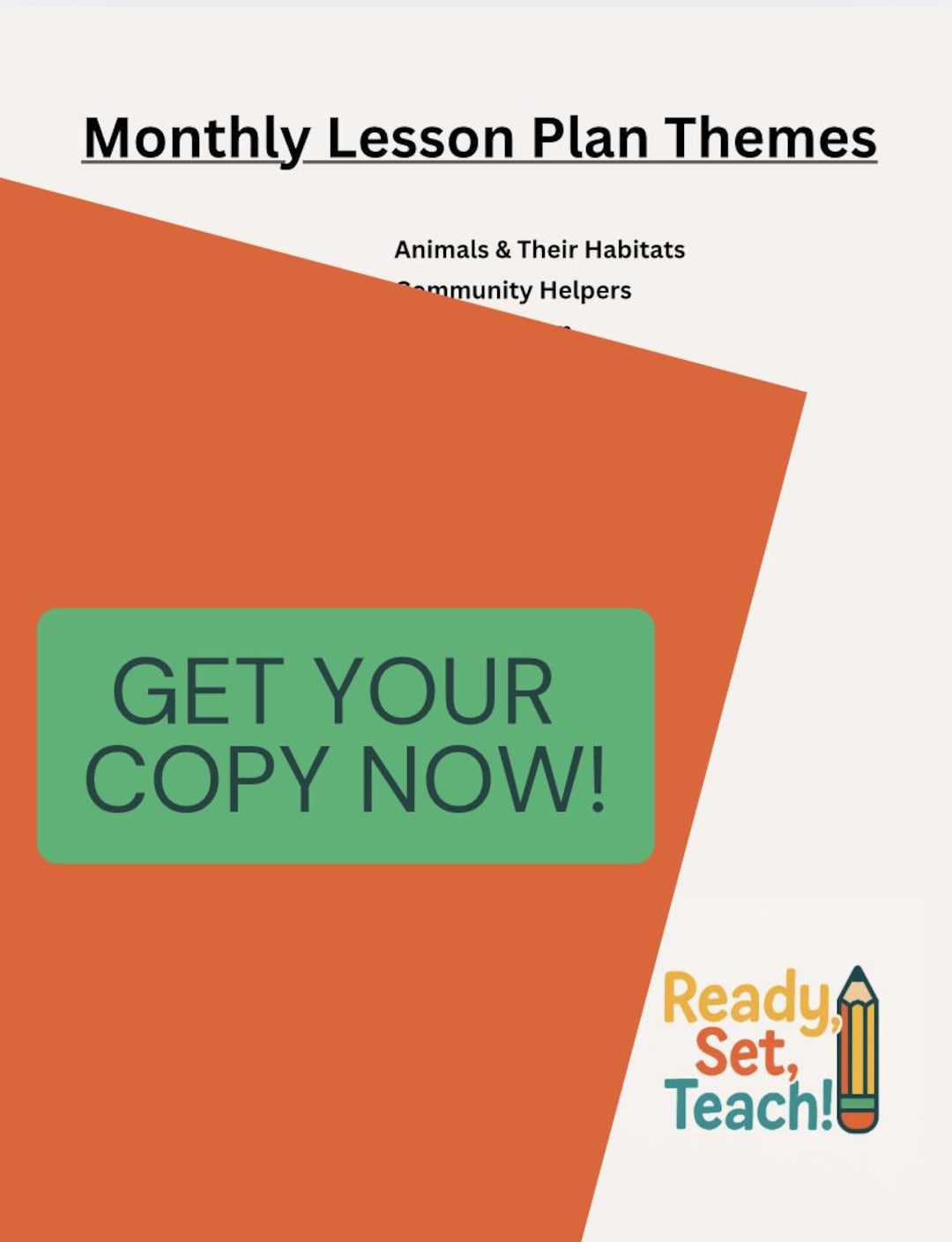 Ready, Set, Teach! - Monthly Lesson Plan Theme Ideas - Etsy