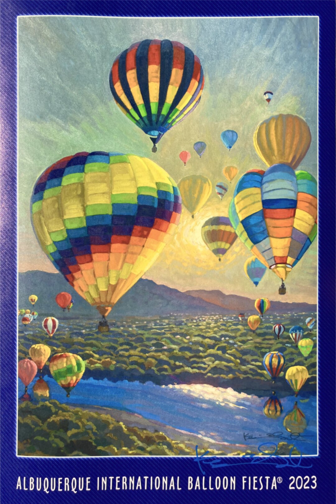 2023 Official Albuquerque Balloon Fiesta Poster. Signed by Artist Kevin ...