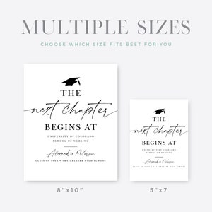 Graduation Next Chapter Sign Template, Graduation the Next Chapter ...