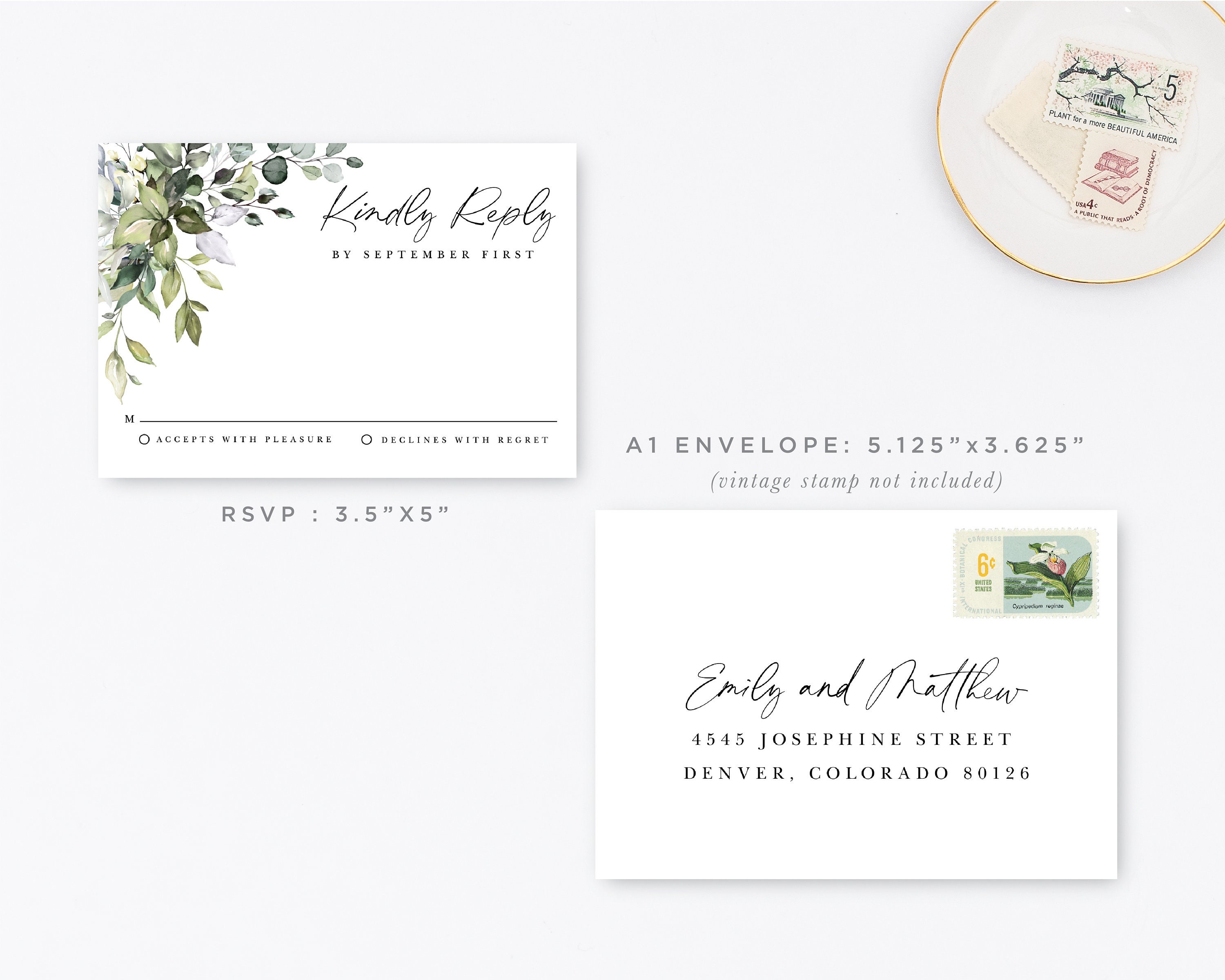 Templates Paper & Party Supplies Editable Instant Download Greenery ...