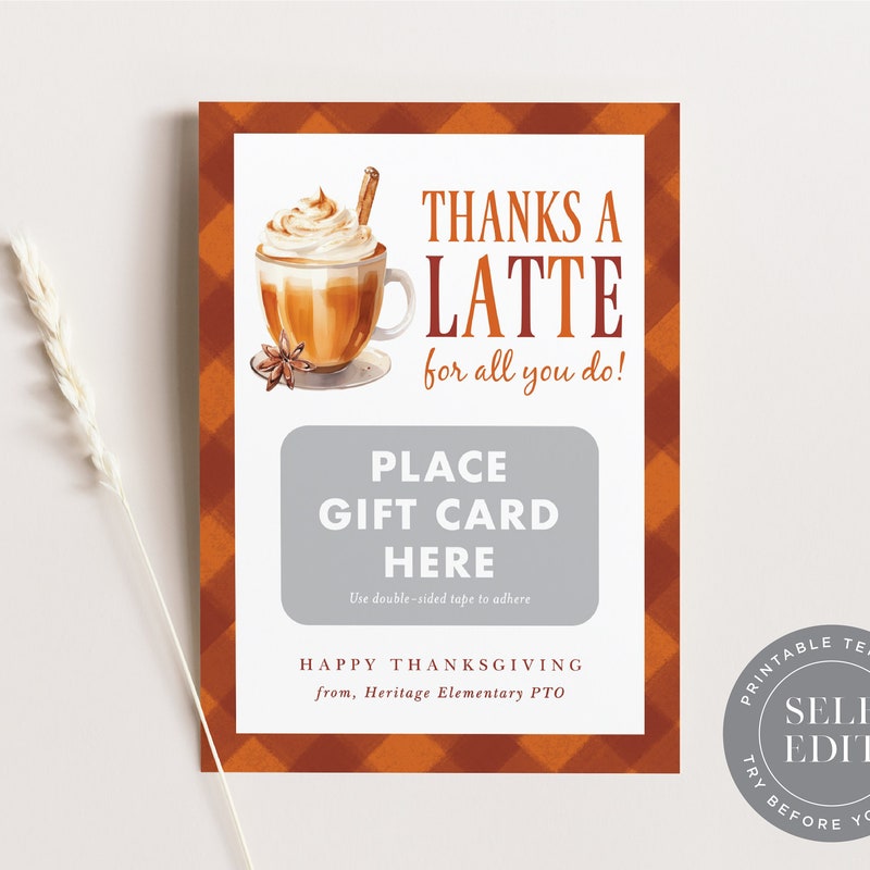 Thanks a Latte - Etsy