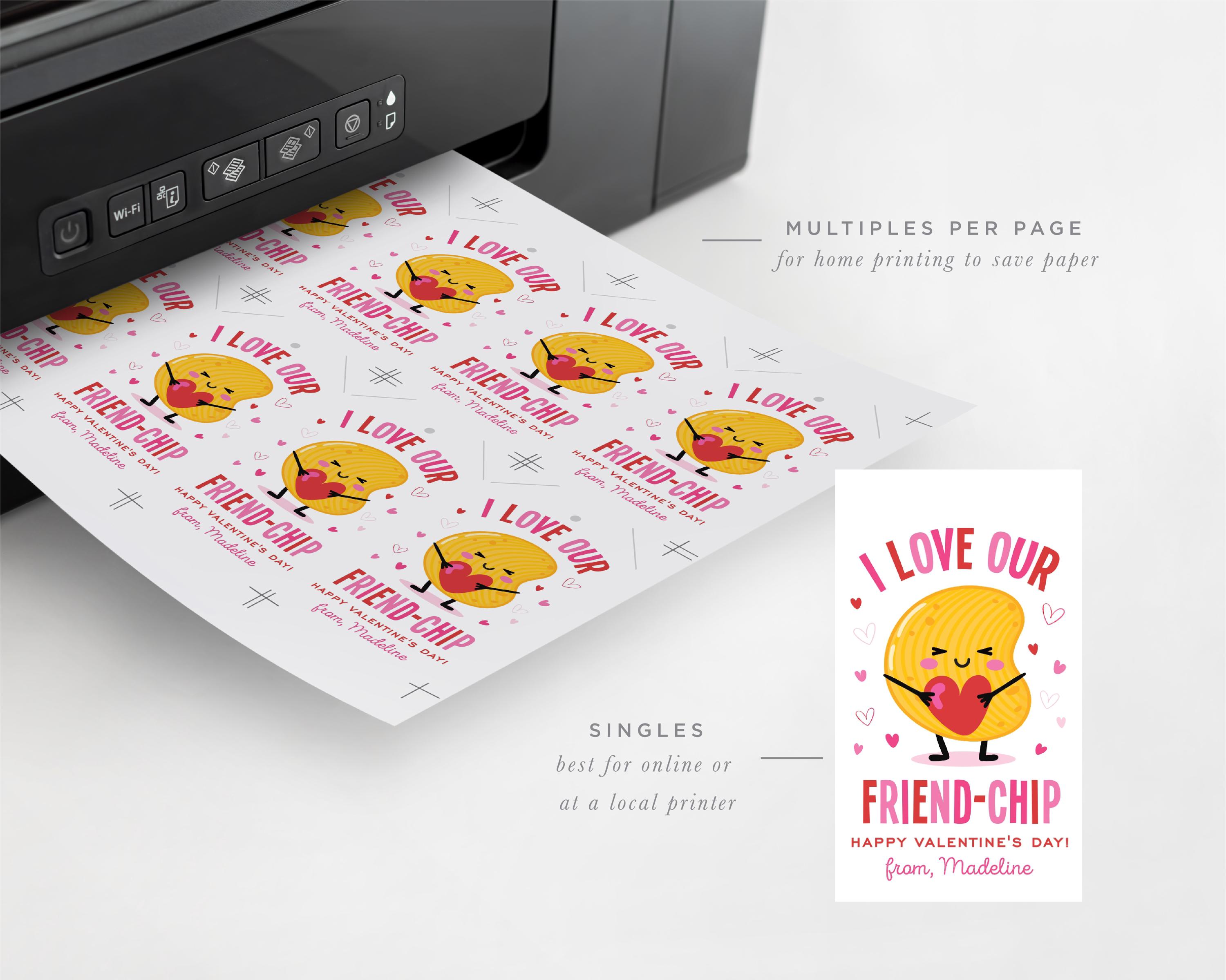 Valentine Chip Gift Tag Printable, Valentine Potato Chip Tag Template ...