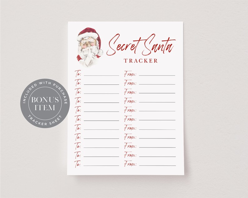 Secret Santa Christmas Party Template Bundle, Holiday Party Gift ...