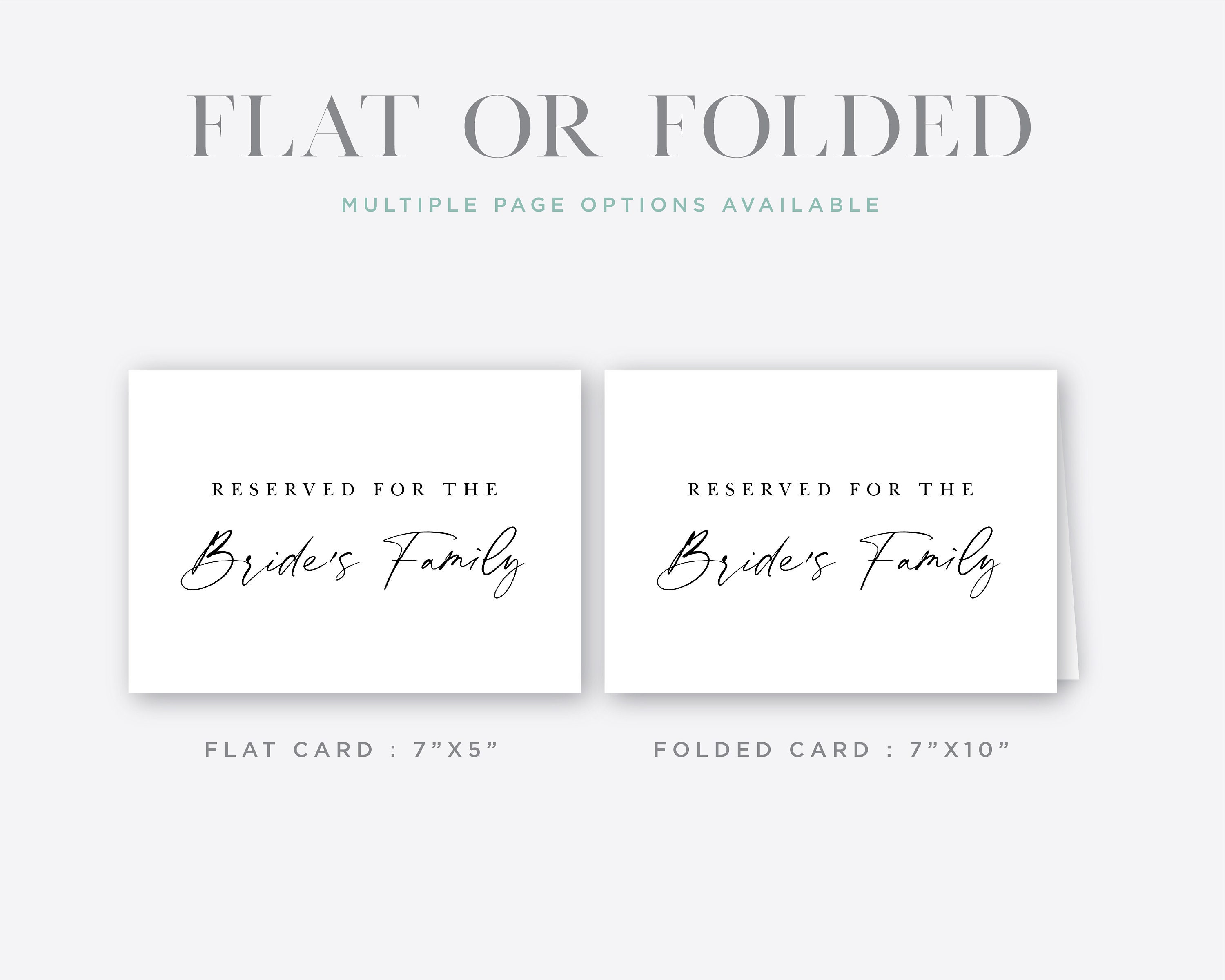 Reserved Wedding Sign Template: Minimalist Printable (digital Download ...