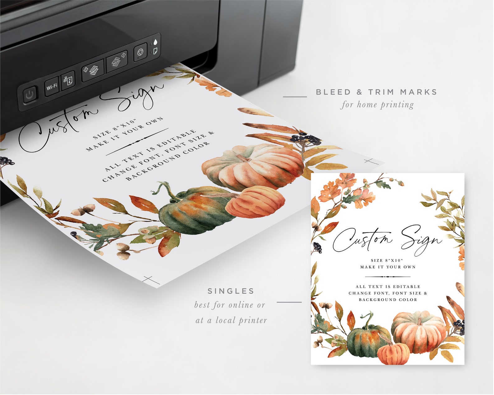 Thanksgiving Custom Sign Template 8x10 or 10x8 Friendsgiving - Etsy