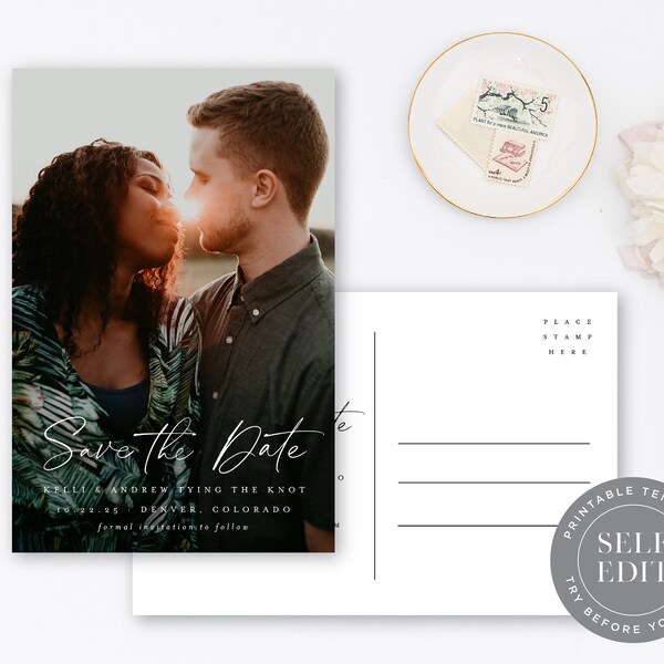 Save the Date Postcard - Etsy