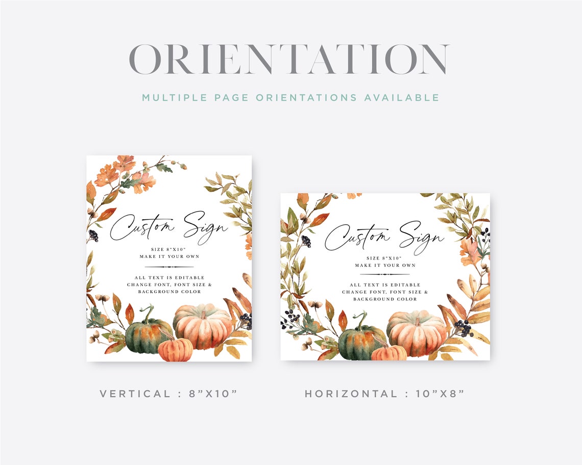 Thanksgiving Custom Sign Template 8x10 or 10x8 Friendsgiving - Etsy