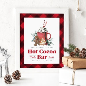 Hot Chocolate Bar Party Kit Templates, Hot Cocoa Bar Holiday Party ...