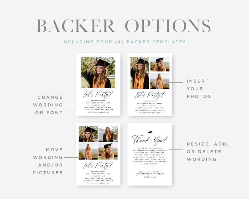 Nursing School Graduation Announcement Template: 5x7 Editable (digital ...