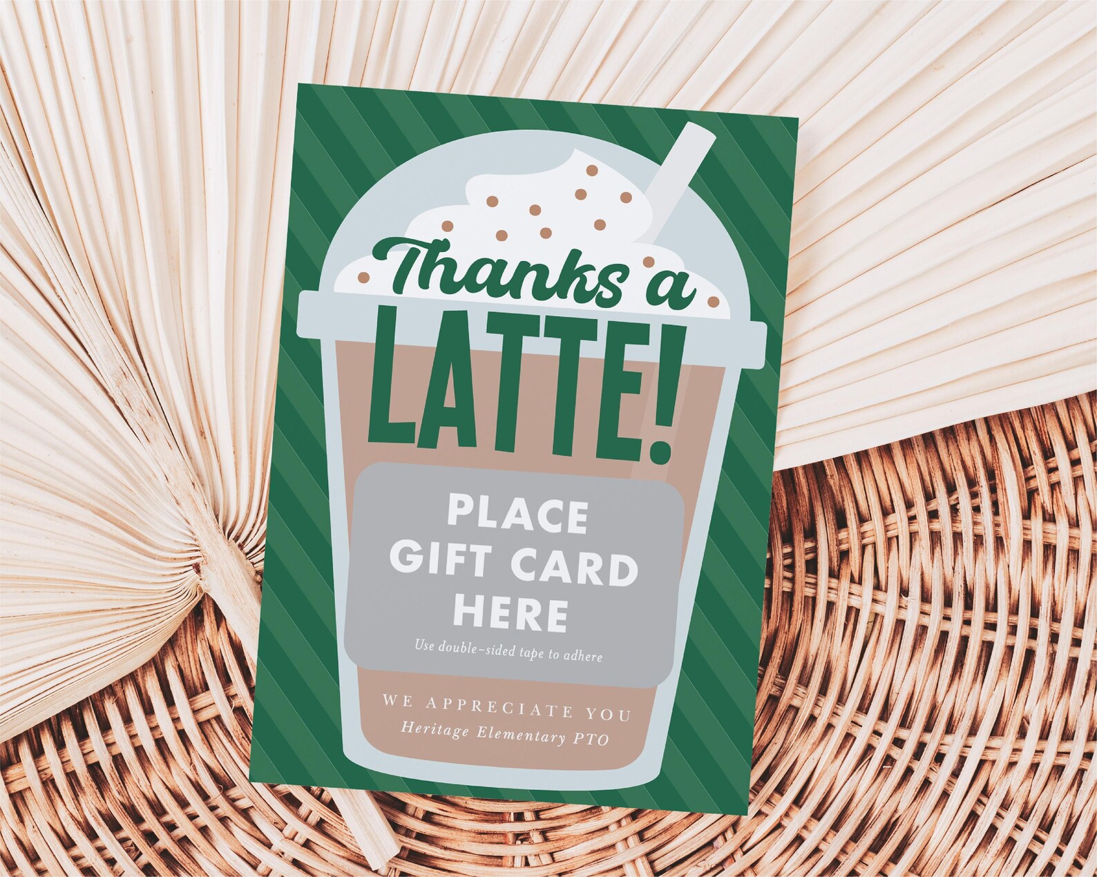 Thanks a Latte Coffee Gift Card Holder: Teacher Appreciation (corjl ...