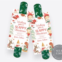 Christmas Slap Band Gift Tags, Slappy Christmas Labels, Kids Holiday ...