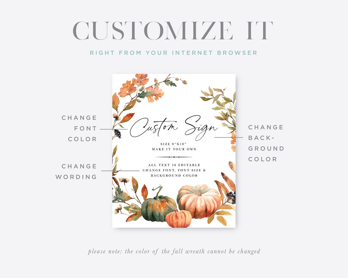 Thanksgiving Custom Sign Template 8x10 or 10x8 Friendsgiving - Etsy