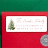 Printable Christmas Return Address Labels, Excel Template (digital ...