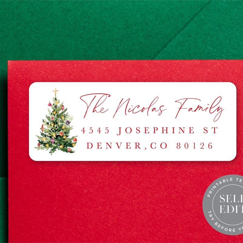 Addresses Label Template - Etsy