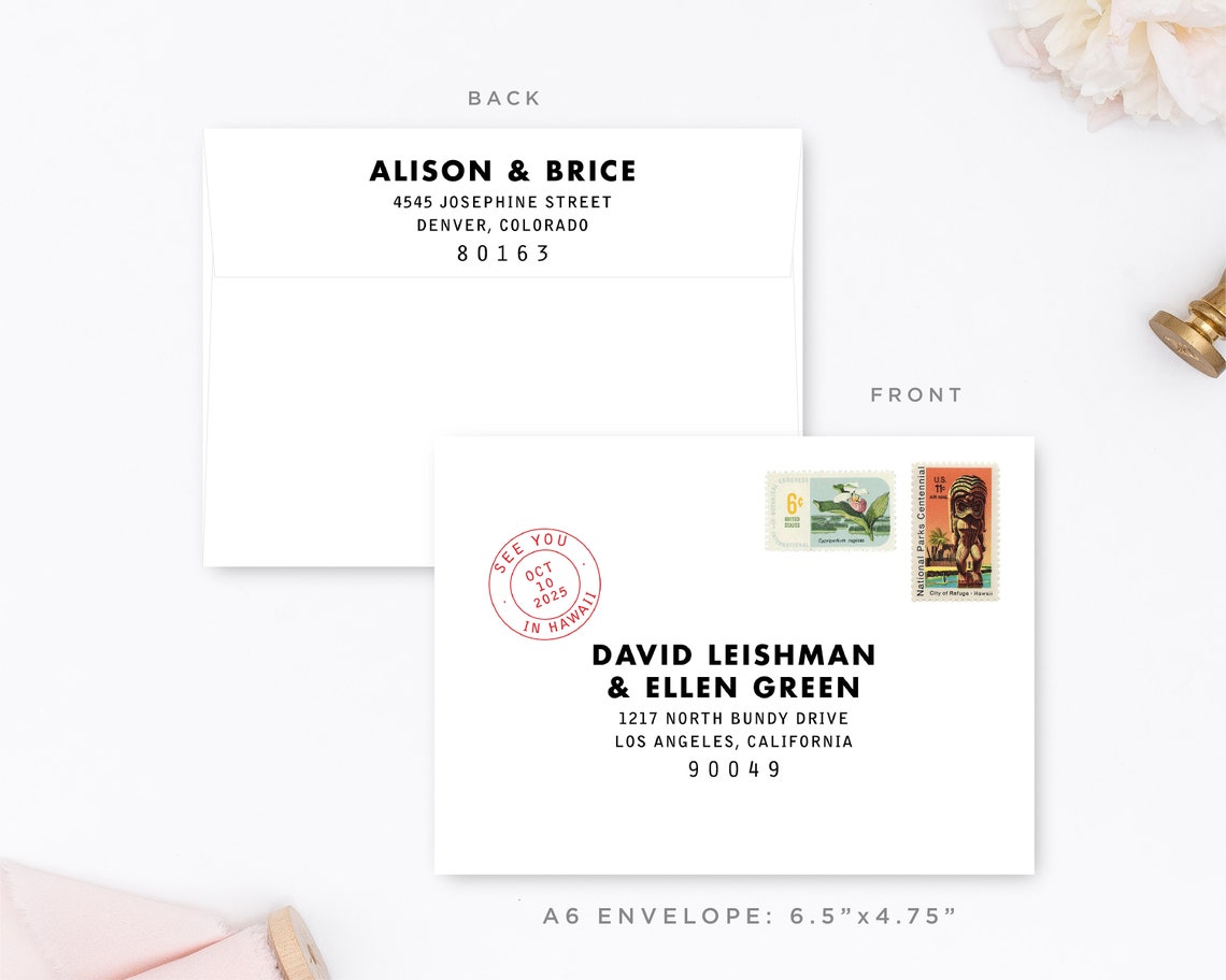 Luggage Tag Save the Date Envelope Template Printable Wedding | Etsy