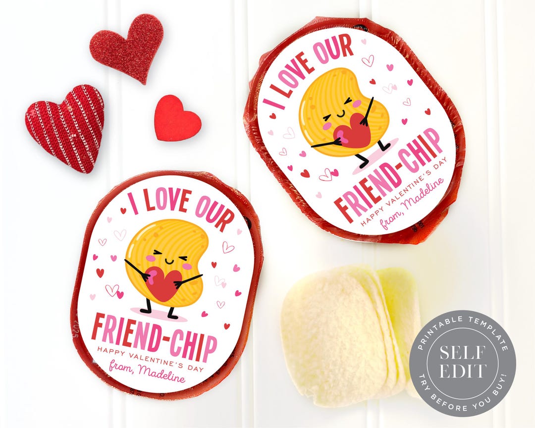 Valentine Chip Sticker Printable, Valentine Pringles Snack Stack ...
