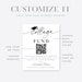 Graduation College Fund QR Code Sign Template (editable 5x7 or 8x10 ...