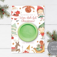 Christmas Playdoh Christmas Cards, Playdoh Favors, Merry Christmas ...