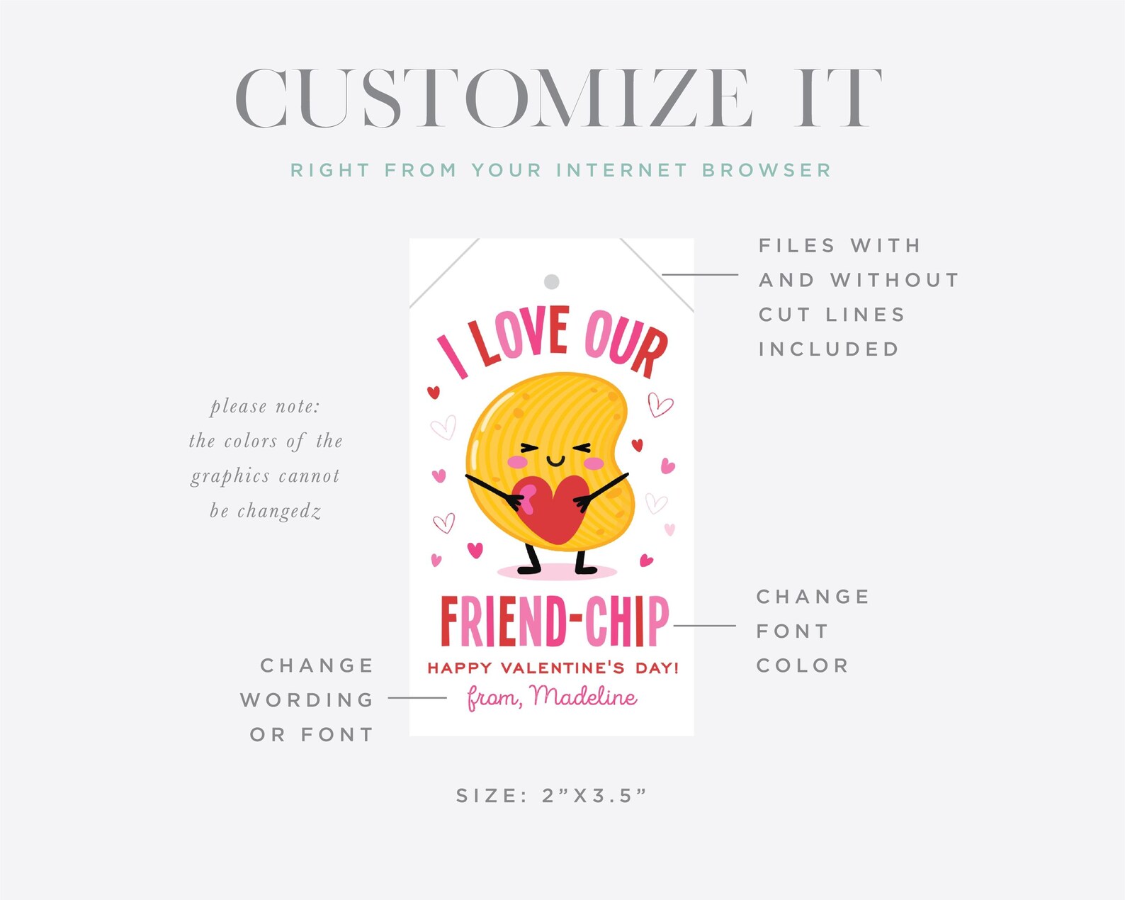 Valentine Chip Gift Tag Printable, Valentine Potato Chip Tag Template ...