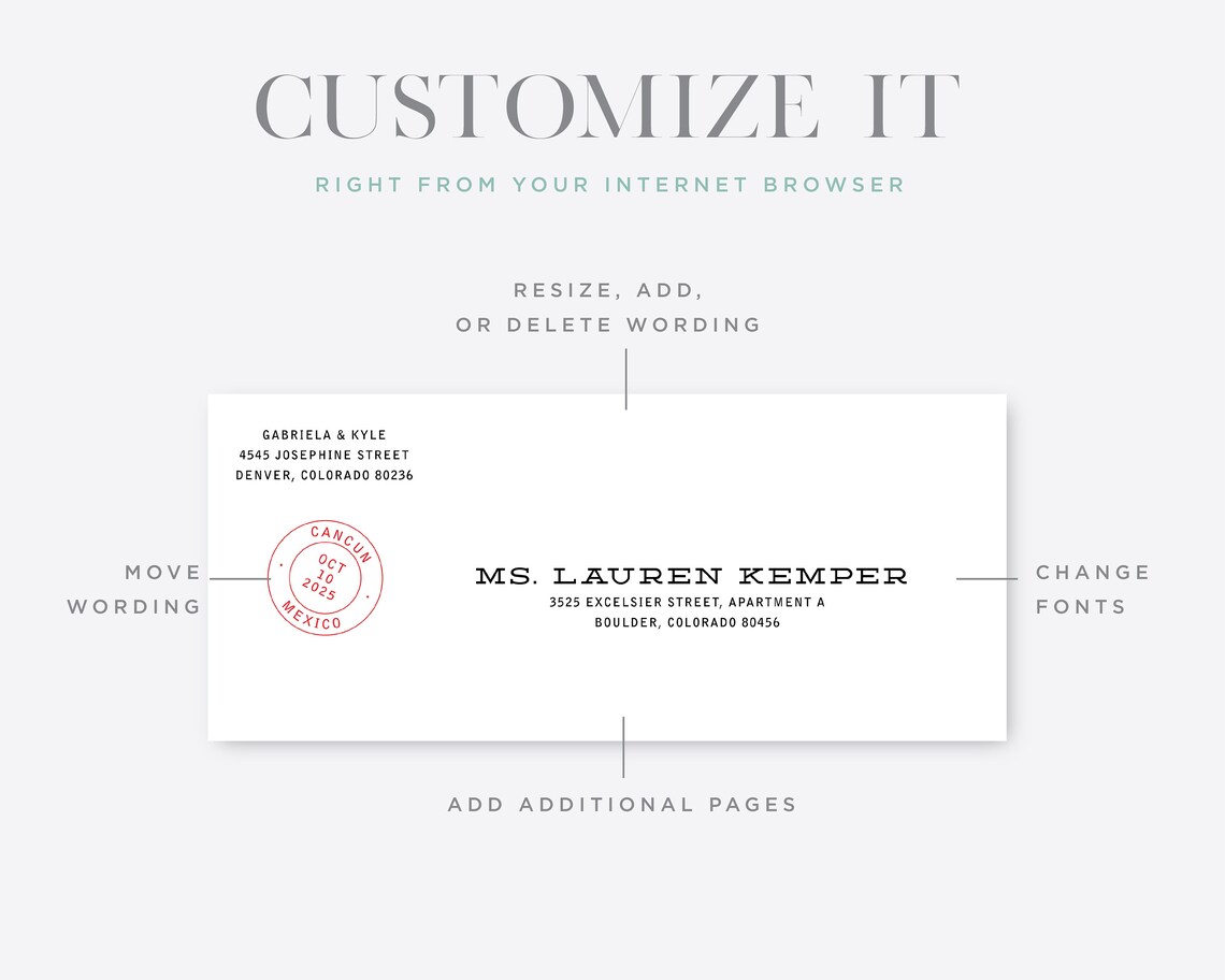 Boarding Pass Wedding Envelope Template Printable Wedding | Etsy