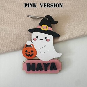 Personalized Halloween Ghost Name Tag | Trick or Treat Bag Tag | Custom ...