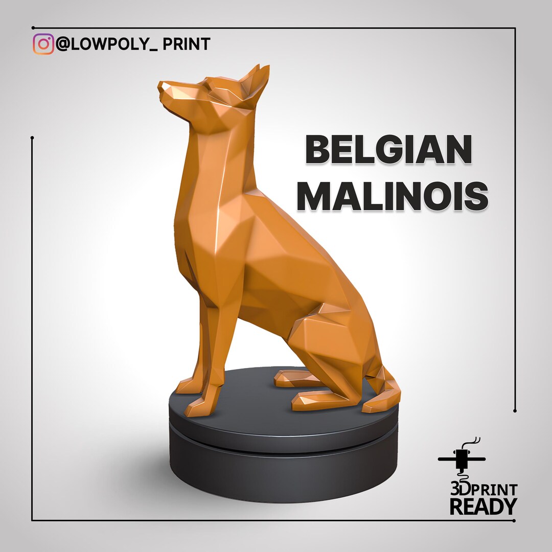 Belgian Malinois,stl File,3d Printing Model,3d Printing Model,digital ...
