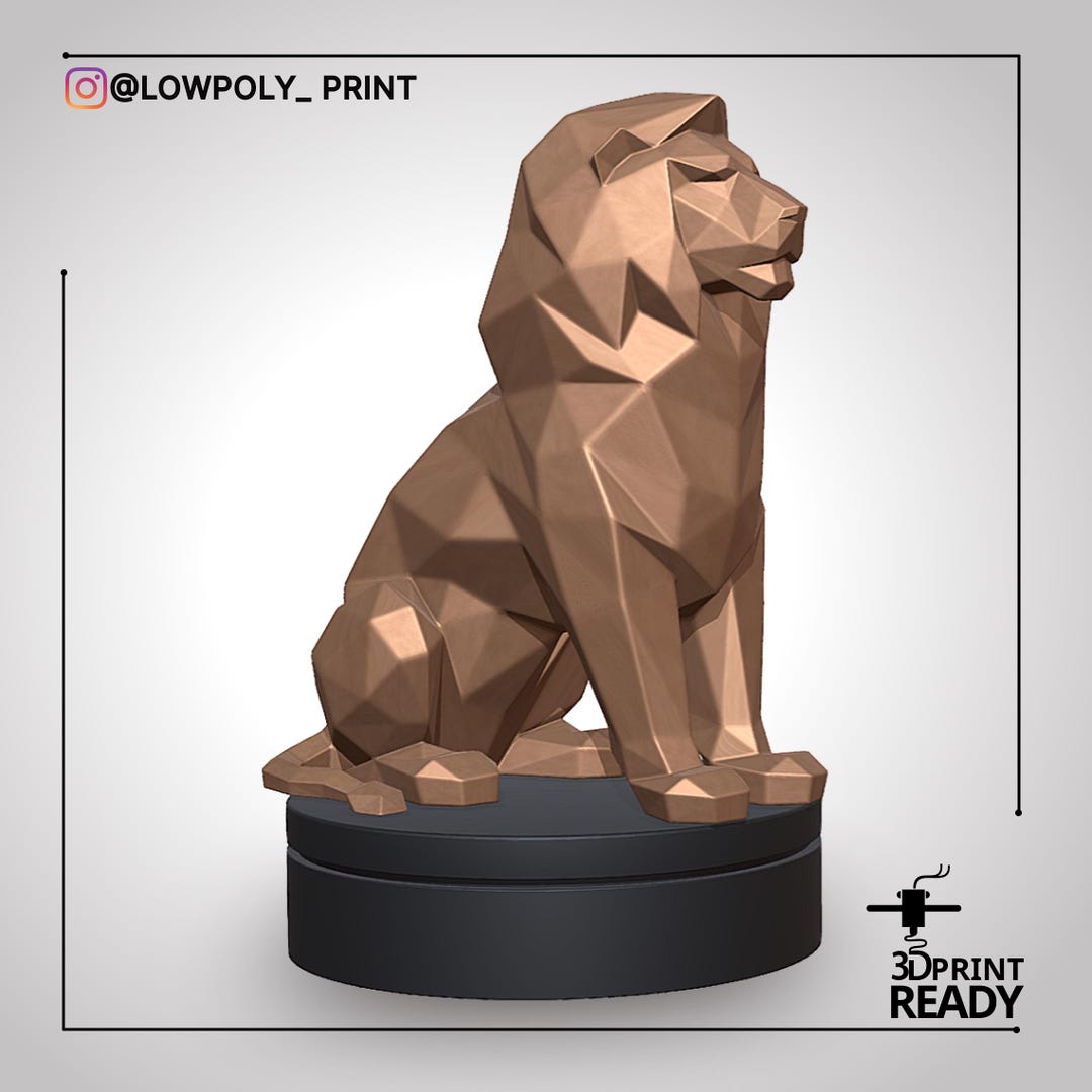 Printable STL for 3D Print – Lion,download and Print Instantly - Etsy