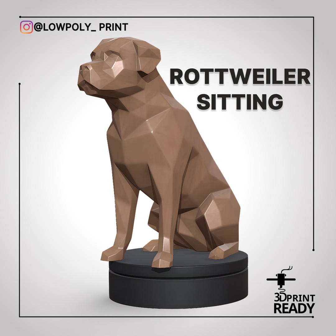 Rottweiler Dog,stl File,3d Printing Model,3d Printing Model,digital STL ...
