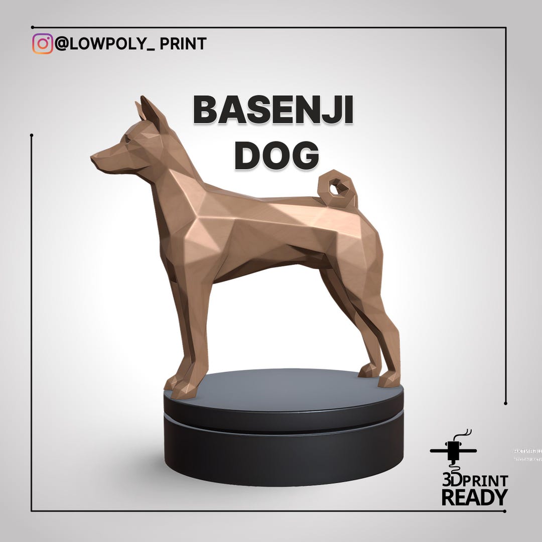 Basenji Dog,stl File,3d Printable Model,digital STL File,instant ...