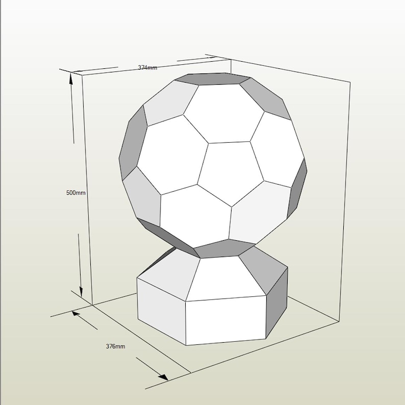 DIY Metal Soccer Ball Welding Sculpture Template,digital Low Poly ...