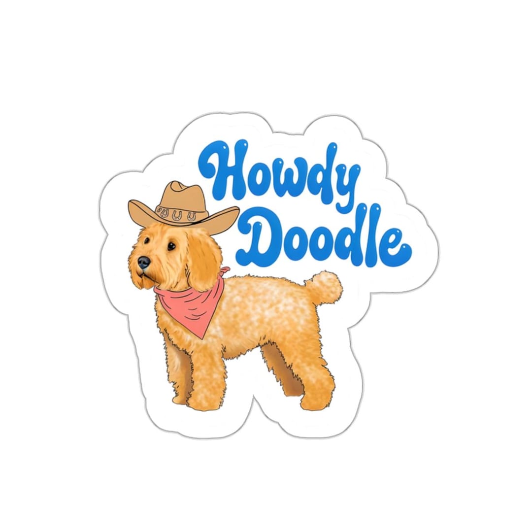Howdy Doodle Sticker – Cute Doodle With Cowboy Hat – Die Cut Vinyl ...