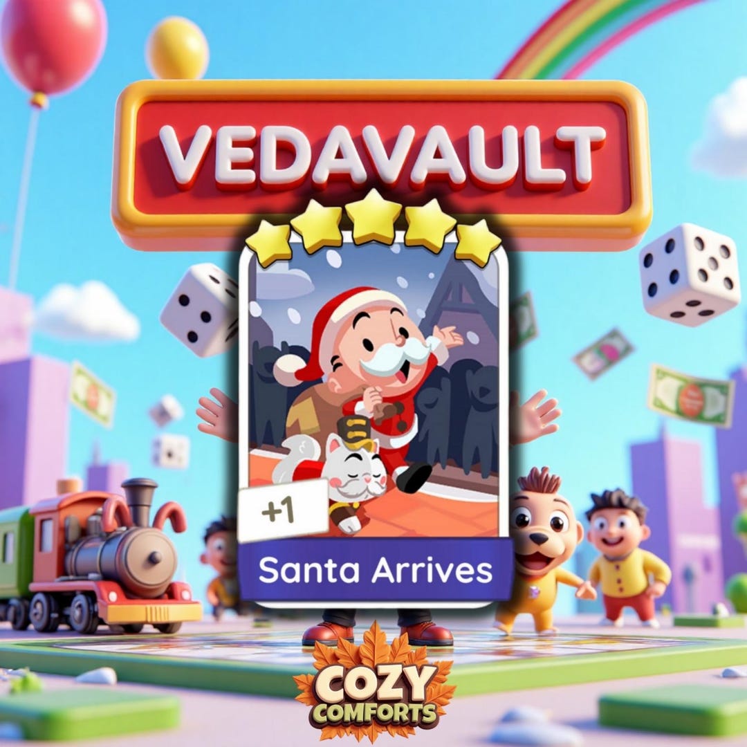 Santa Arrives Stickers - Monopoly_go Sticker 5 Star - Cozy Comforts ...