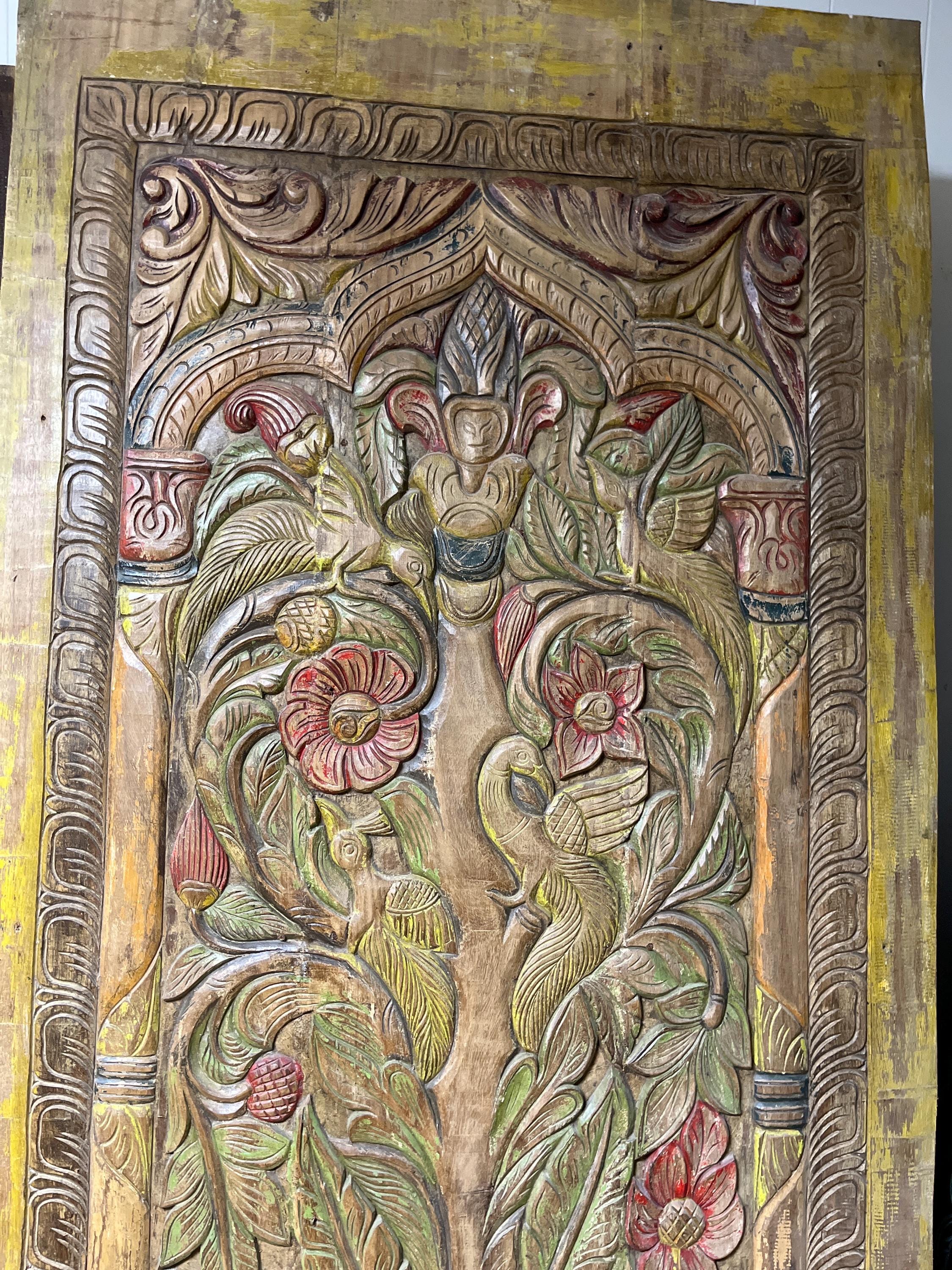 Vintage Home Decor, Carved Wood Tree of Life Door: Customized Wall Art ...