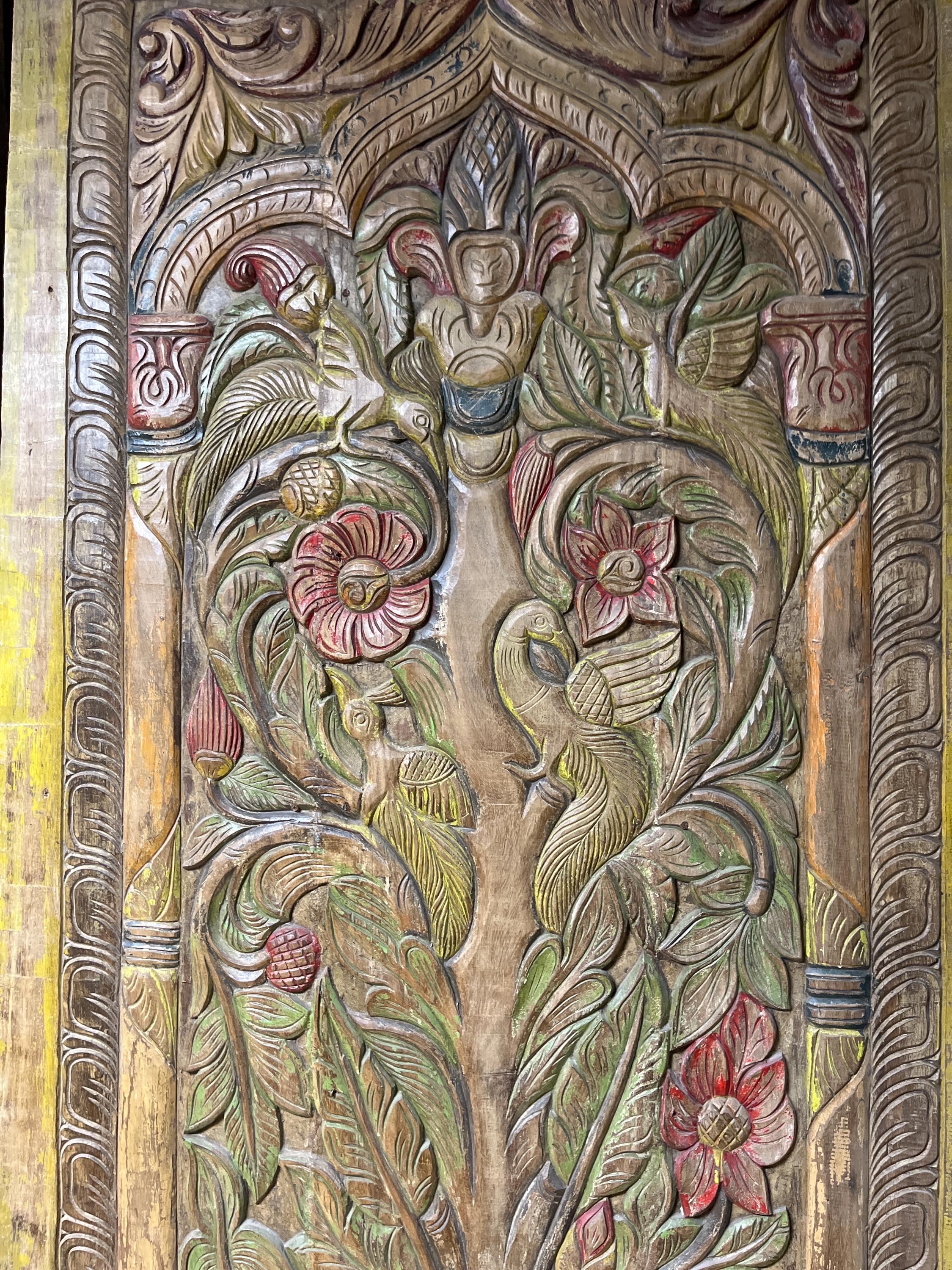 Vintage Home Decor, Carved Wood Tree of Life Door: Customized Wall Art ...