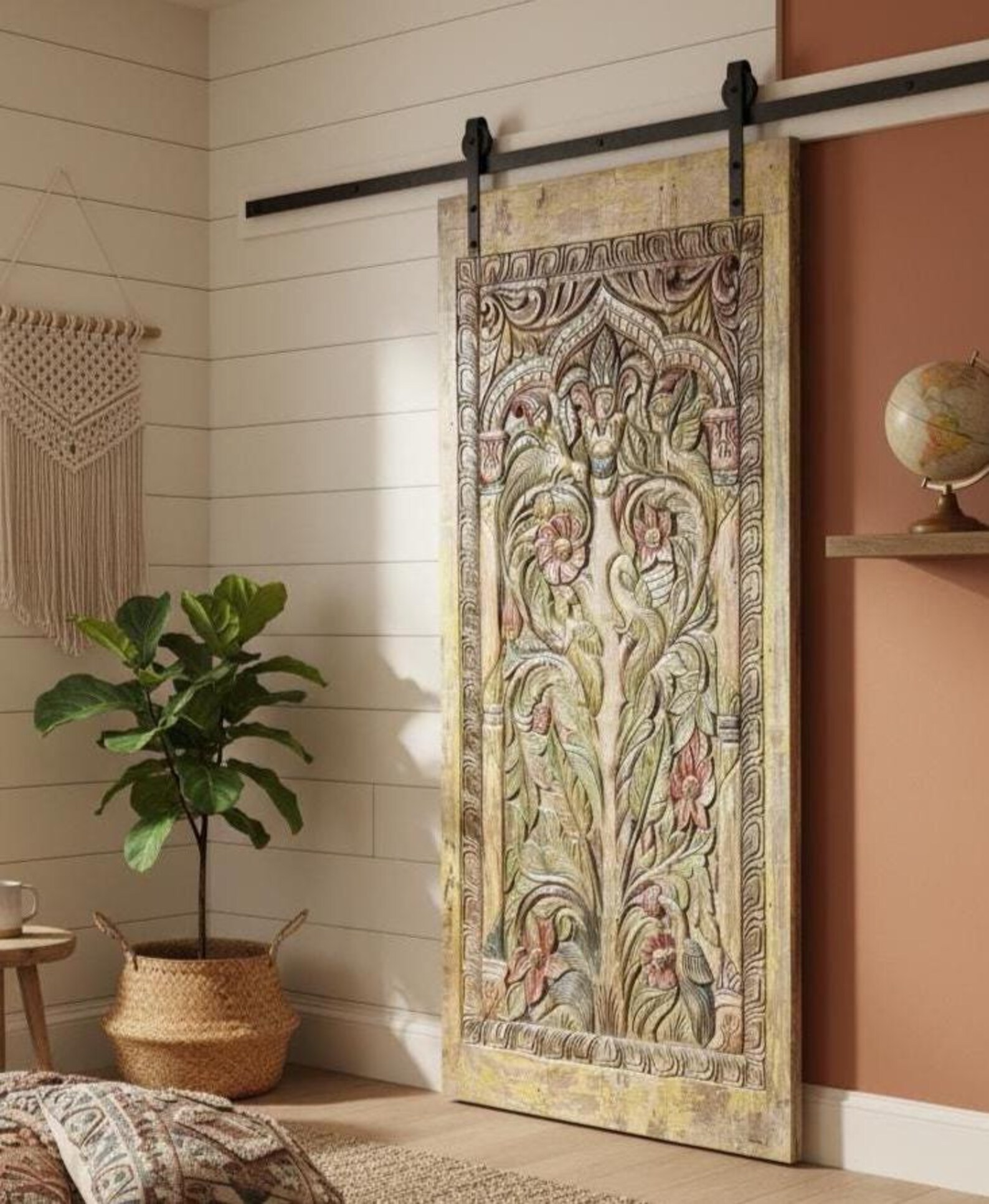 Vintage Home Decor, Carved Wood Tree of Life Door: Customized Wall Art ...
