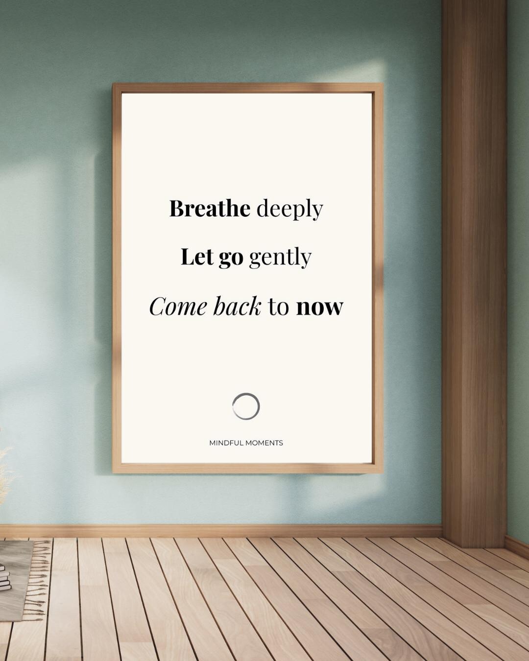 Breathe Printable Wall Art – Minimalist Mindfulness Quote Poster – Calm ...